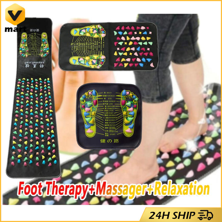 Foot Reflexology Walk Stone Massager Relieve Fatigue Massage Mat Pad ...