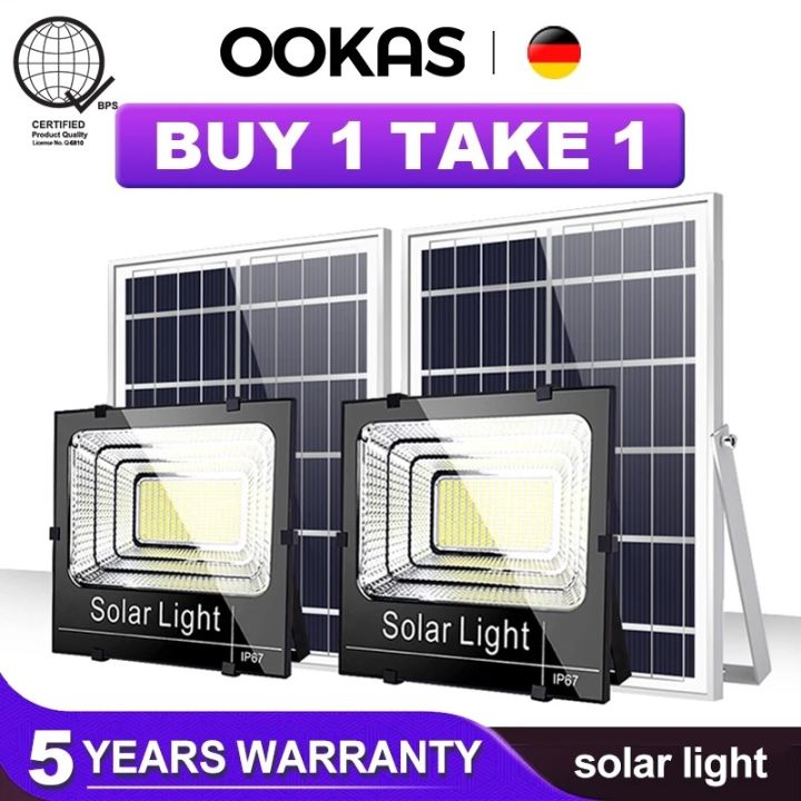 OOKAS Solar Light Led Outdoor Waterproof Flood Light Street Lamp With ...