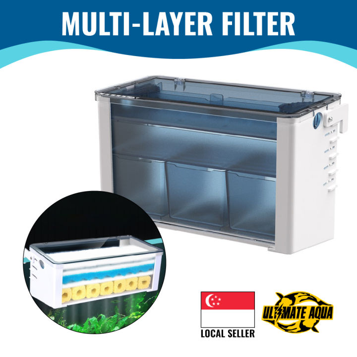 YEE Fish Tank Filter Box Three-In-One With Multi-Layer Filtering ...