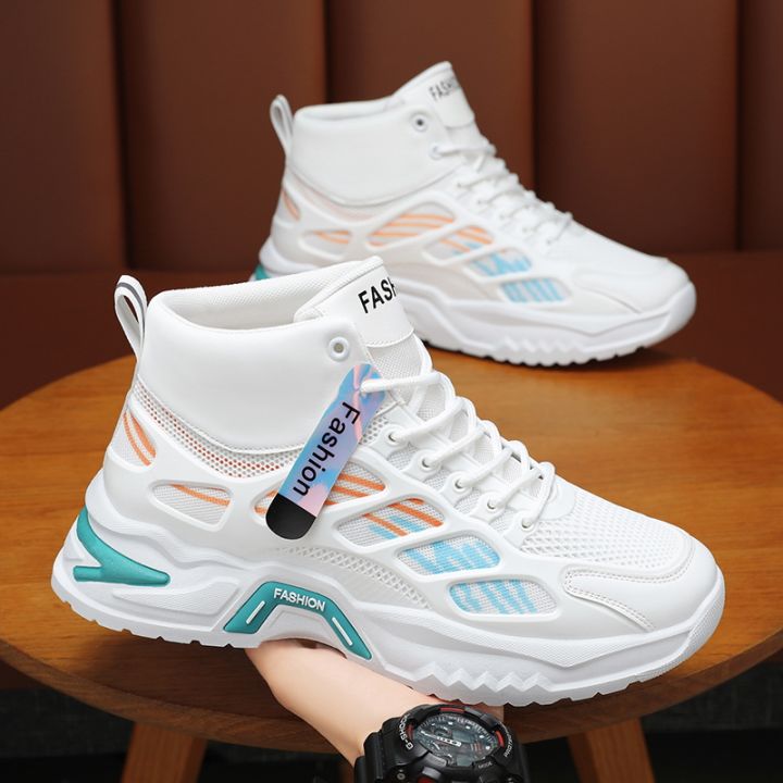 AIOA【READY STOCK】Men's mesh high top sports shoes, lightweight flat ...