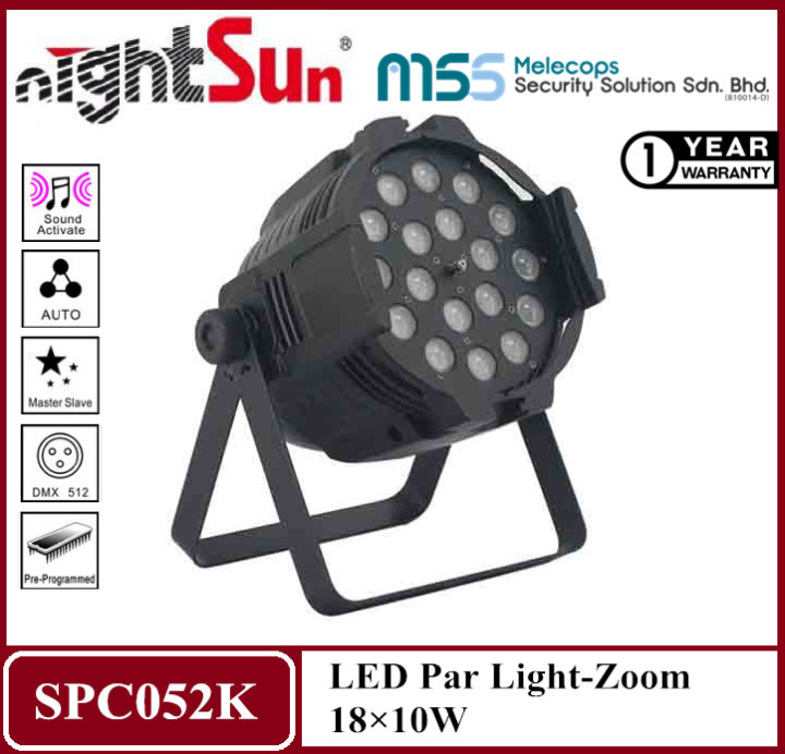 NIGHTSUN SPC052K LED Par Light-ZOOM 18×10W | Lazada