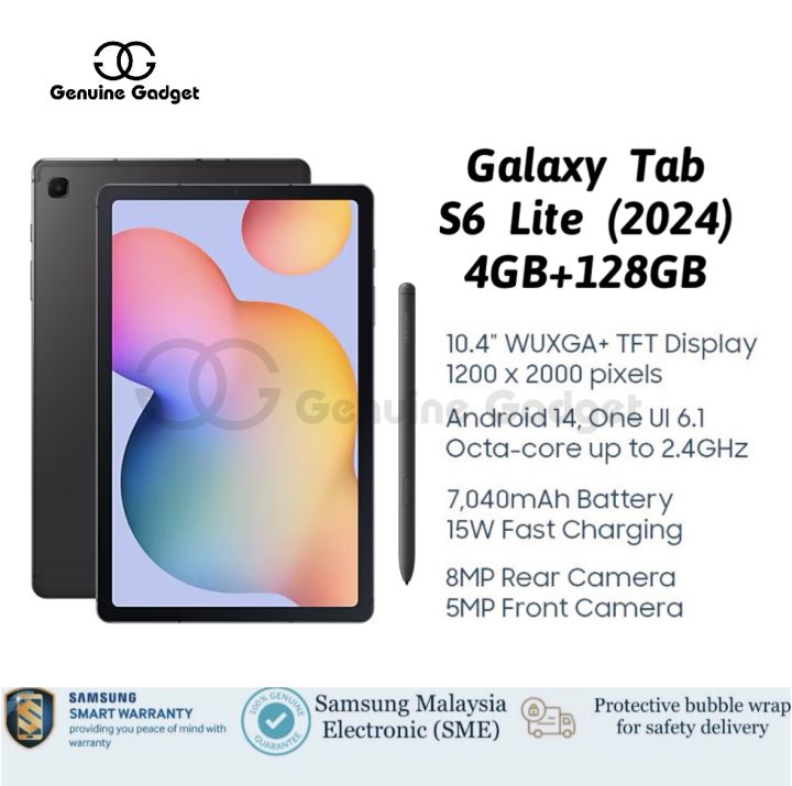 Samsung Galaxy Tab S6 Lite 2024 (P620) 4GB RAM + 128GB ROM 1 YEAR WARRANTY BY SAMSUNG MALAYSIA ...