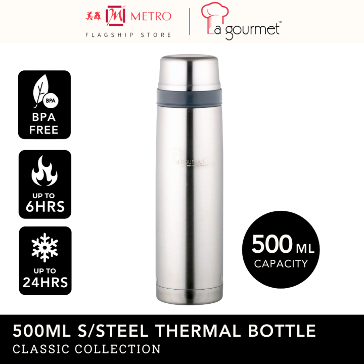 La Gourmet 0.5L Thermal Flask with SUS304 Stainless Steel Body with Oil ...