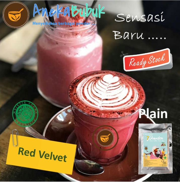 Bubuk Minuman PLAIN Red Velvet 1kg - Bubuk Rasa Red Velvet 1kg - Bubuk ...
