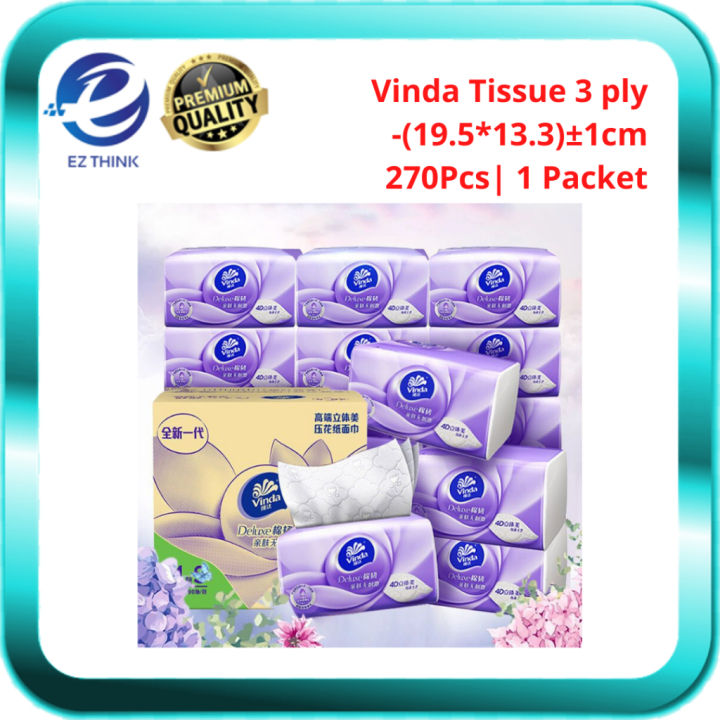 Facial Tissue 3ply Fragrance-Free Paper Towels Tissue Purple Packaging ...