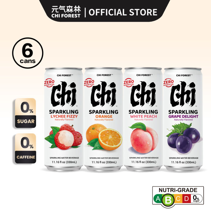 Chi Forest 元气森林 Zero Sugar Free Soda Sparkling Water (Cans) Drinks ...