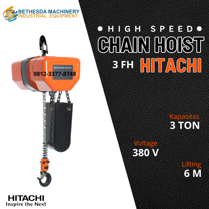 Hoist Crane 3 TON Hitachi 3 Phase 6 Meter Crane Hoist 3 TON 3 FH ...