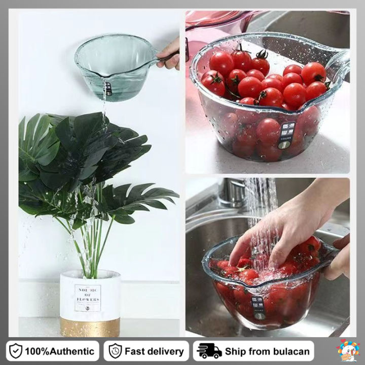 Water Dipper Clear Transparent Scooper Bathroom Dip Buckets Kitchen ...