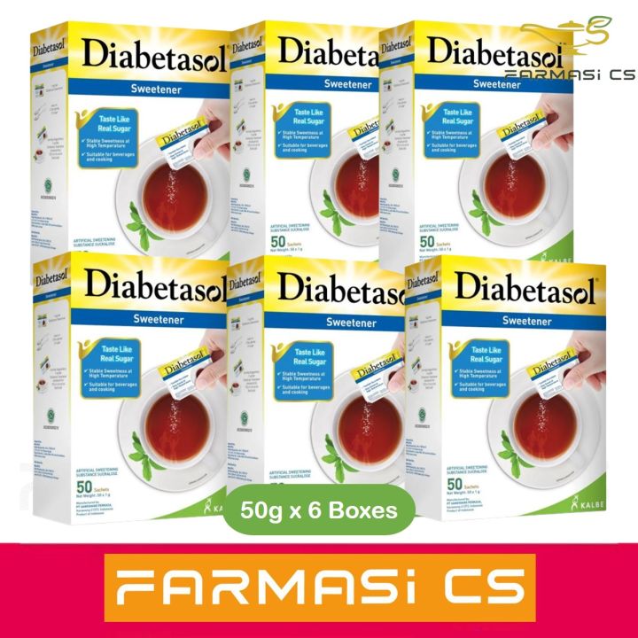 Diabetasol Sweetener 50 Sachets x 6 Boxes EXP:08/2026 [ artificial ...
