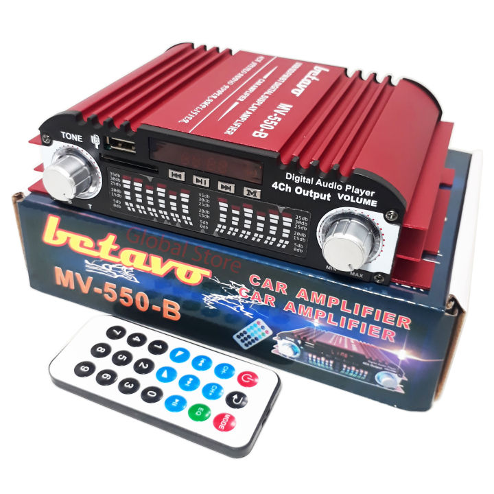 Betavo Power Amplifier Mini MV-550B Ampli Bluetooth Karaoke | Lazada ...