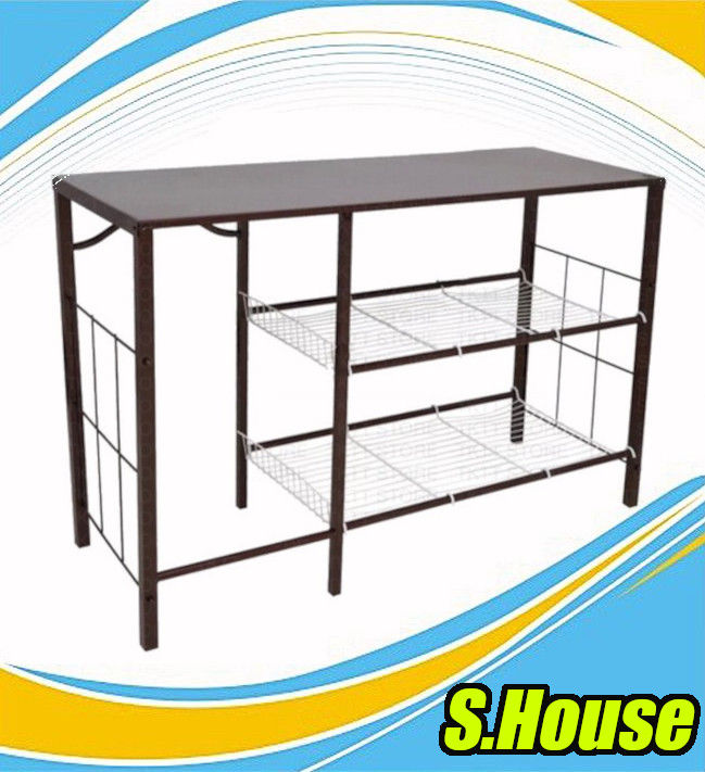 Metal Kitchen Stove Rack Table Cooking Place Multipurpose Furniture Rak ...