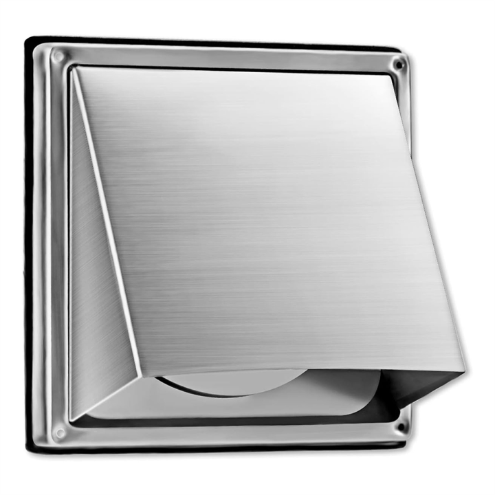 4-Inch External Extractor Wall Vent Outdoor Cushioned Non Return Flap ...