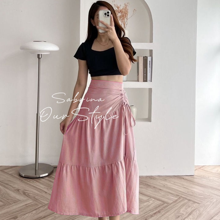 Rok Serut KoreaStyle Rok Davelline Circle Rok Hijab Pantai New Murah ...