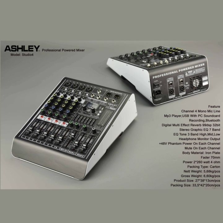 Power Mixer Ashley Studio 4/Studio4 Original Produk 4 Channel | Lazada Indonesia