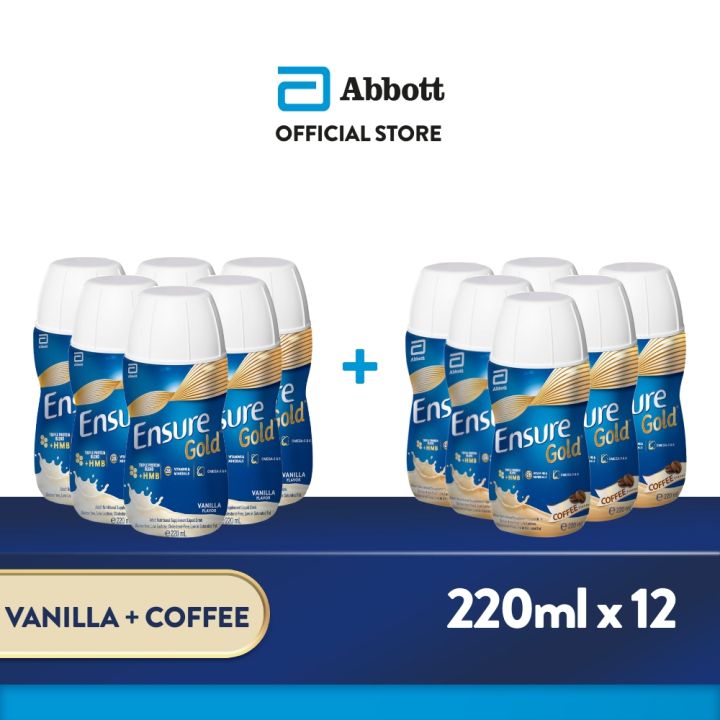Ensure Gold Vanilla and Coffee Liquid Drink 220ml for Adult Nutrition Bundle of 12 | Lazada PH