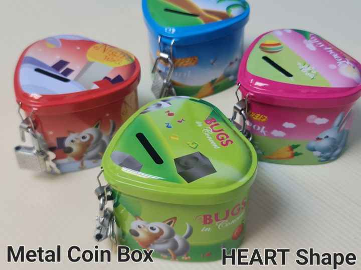 Coin Box Kids Safe Metal Saving Deposit | Lazada