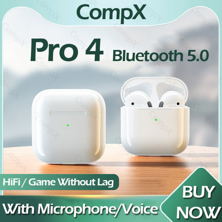 Pro 4 TWS Bluetooth Earphones with Microphone Touch HiFi Stereo ...