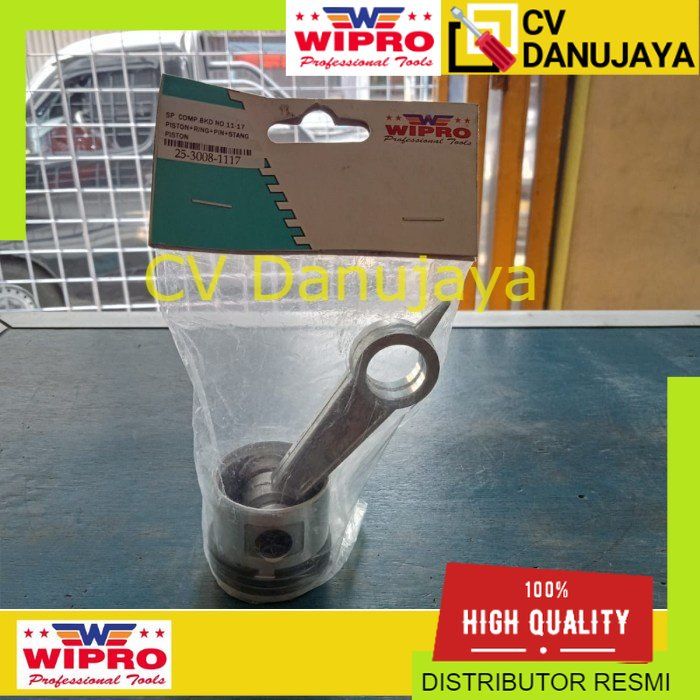 Piston Assy Komplit Connecting Rod Piston Ring Kompressor Wipro 8 KD ...