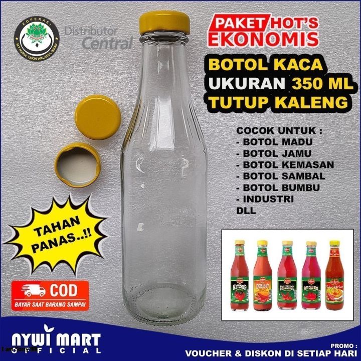 ( PAKET ISI 10 ) Botol Kaca 350ml Untuk Botol Saus / Botol Jus / Botol ... ( PAKET ISI 10 ) Botol Kaca 350ml Untuk Botol Saus / Botol Jus / Botol ...