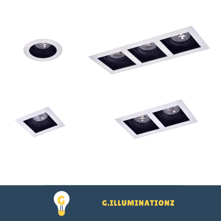 Single / Double / Triple GU10 Downlight Fitting / Modern LED Spot Light ...