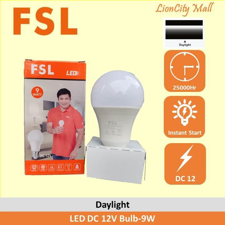 FSL LED Bulb 12V DC 9W 9 Watts E27 Light Bulb Dlight 【FREE SHIPPING ...