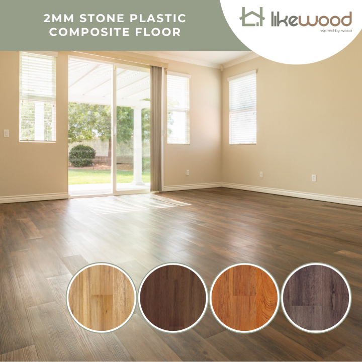 Matimco Likewood Stone Plastic Composite Floors Plank 2mm - (Box of 20 ...