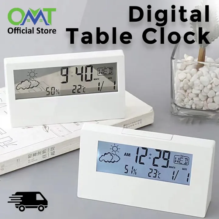 Multifunction Digital Time Table Clock Study Desk Table Decoration Jam ...