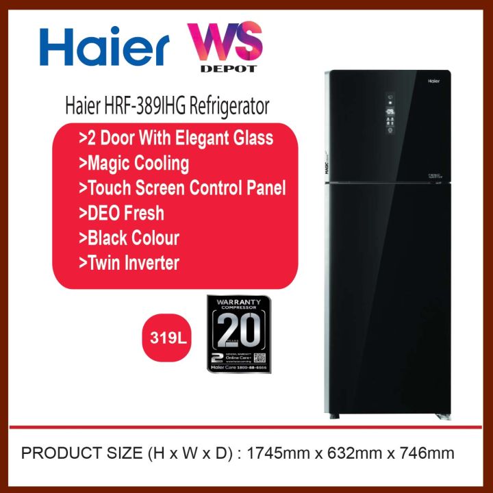 Haier HRF-339IHG 319L 2 Door Refrigerator | Lazada