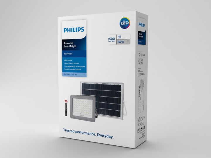 Philips Essential SmartBright Solar Flood Light BVC 080 1500lm | Lazada ...