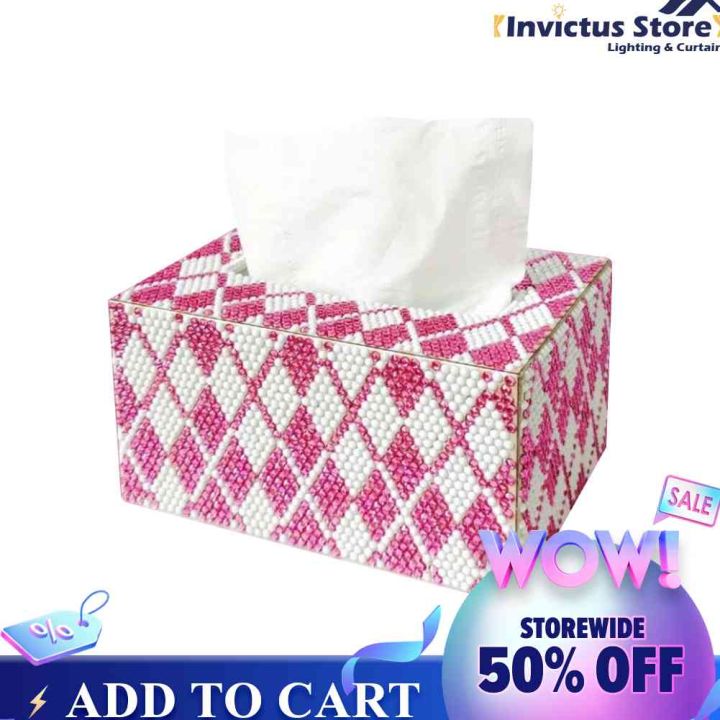 5D DIY Diamond Painting Square Tissue Box Kit Handmade Art Tissue ...