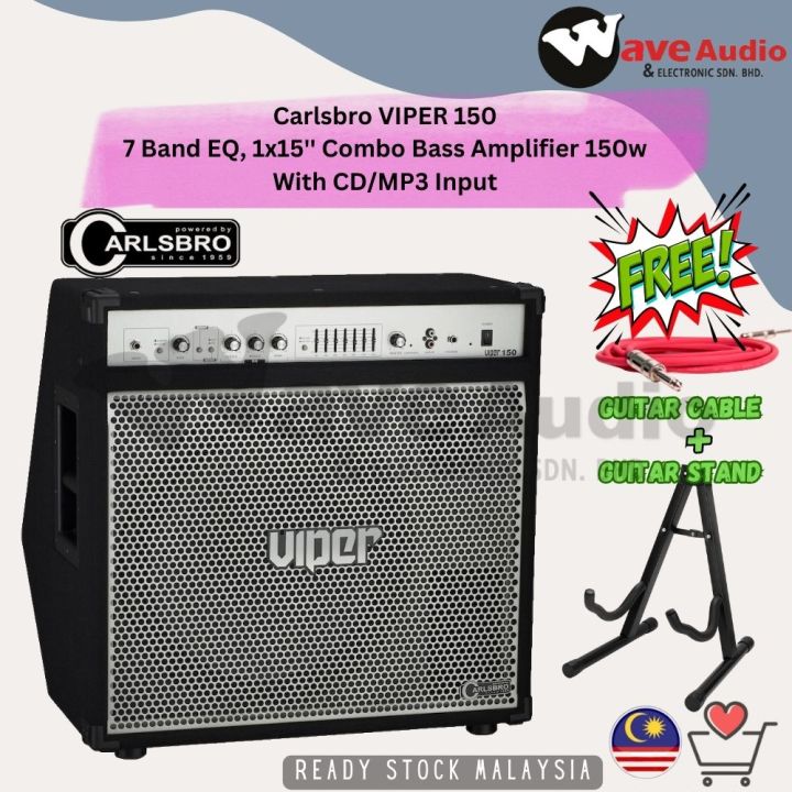 CARLSBRO VIPER-150 7 Band EQ, 1x15'' Combo Bass Amplifier 150w With CD ...