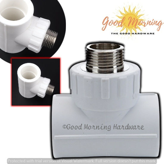 1PCS PPR-20 Male Thread Tee (20x1/2, 25x1/2, 25x3/4, 32x1/2, 32x3/4 ...