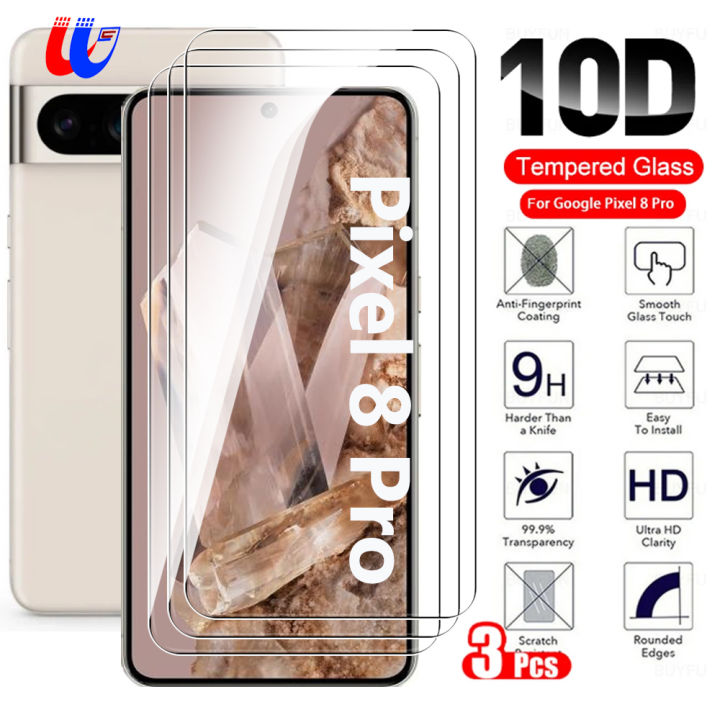 Cho Google Pixel 8 Pro 5G 3 cái kính bọc toàn máy kính cường lực bảo vệ màn hình googe gogle ...