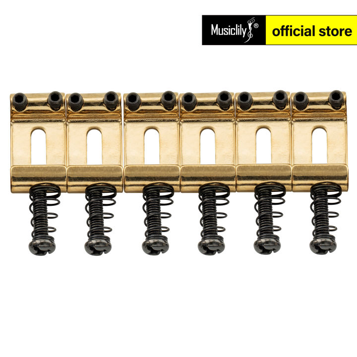 Musiclily Pro 10.8mm Steel Vintage Style Guitar Tremolo Bridge Saddles ...
