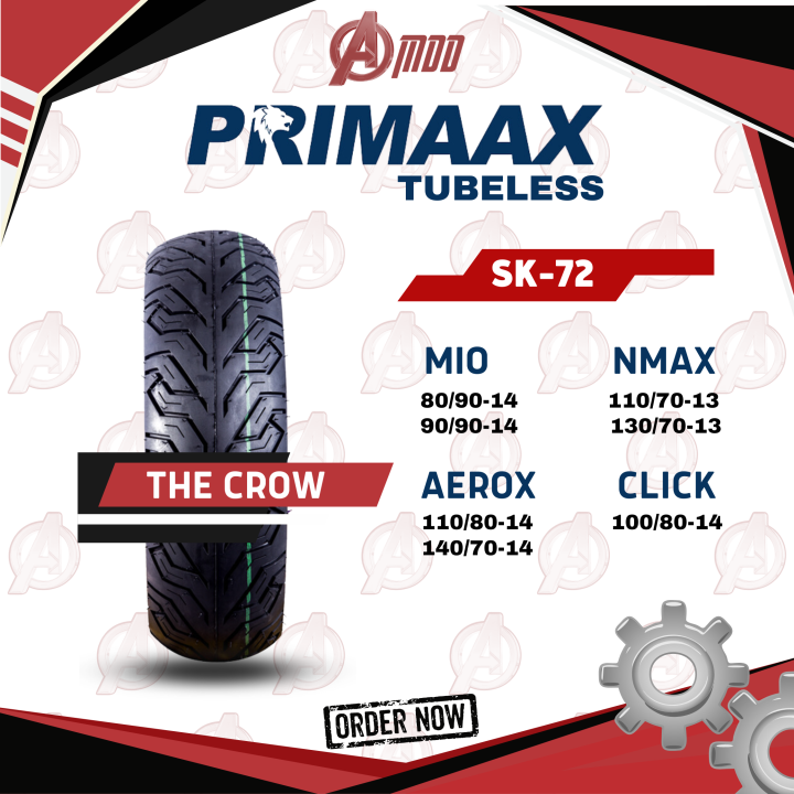 PRIMAAX The Crow (Tubeless) SK-72 (w/ FREE Tire Sealant) | Lazada PH
