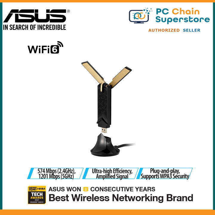 ASUS USB-AX56 AX1800 Dual Band USB WiFi 6 Adapter Dongle AX56 | Lazada PH