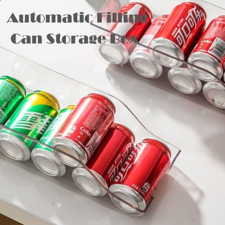 Vision Automatic Filling Refrigerator Can Storage Box Transparent ...