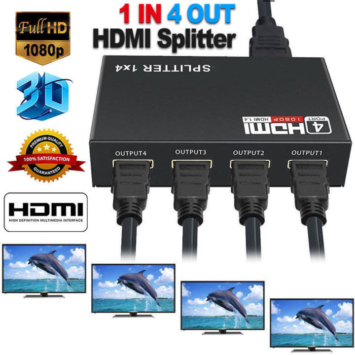 1X4 HDMI Splitter 4 Port HDMI Signal Distributor Product Description ...