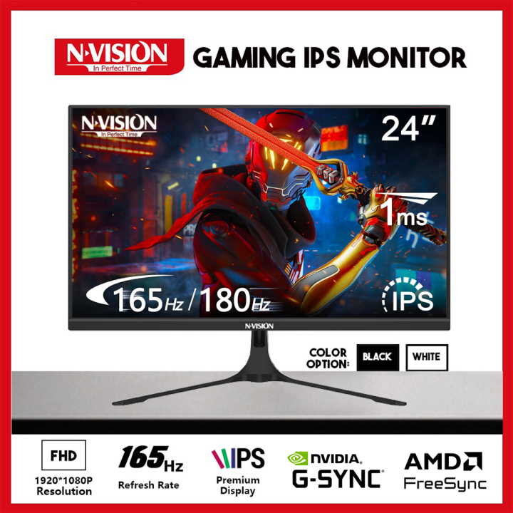Nvision 24/27 Inch Gaming Monitor 165Hz/180HZ 1ms IPS Frameless Flat FHD Monitor For Desktop PC ...