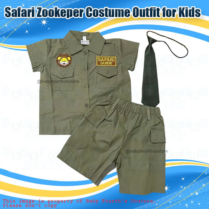 Baby Fourths Couture Zookeeper Safari Polo shirt Terno Costume for kids ...