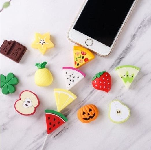 CoAce Fashion Fruit Spiral Charger Cable Earphone Headset Cord ...