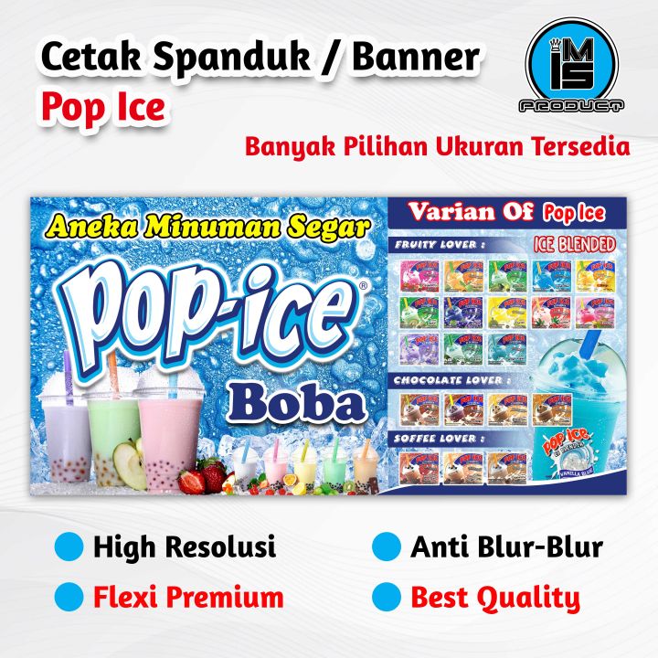 cetak spanduk banner minuman pop ice | Lazada Indonesia