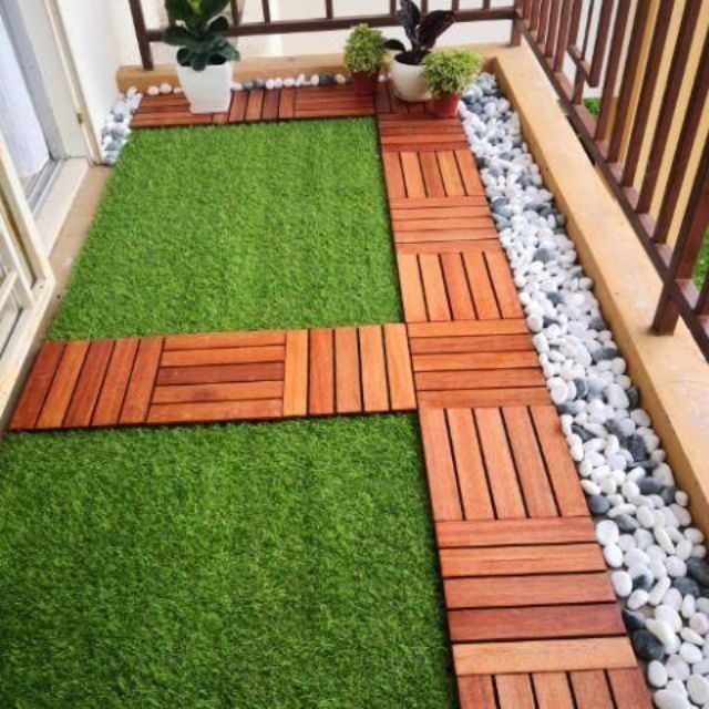 Floor decking Meranti Wooden Floor Interlocking Weatherproof Outdoor ...