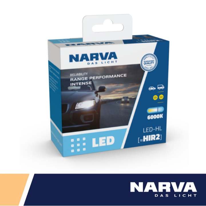 NARVA หลอดไฟรถยนต์ LED ขั้ว HIR2 รุ่น Range Performance Intense 6000K ...