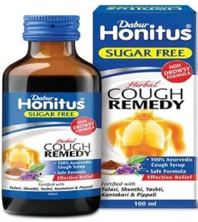 Dabur Honitus Sugar Free Cough Syrup | 100% Ayurvedic | Cough, Cold ...