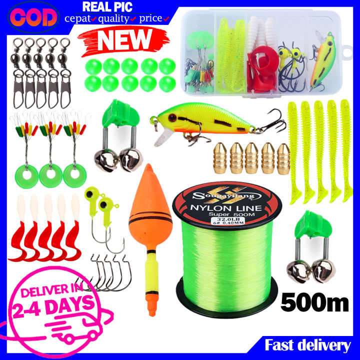 [COD]Fishing Accessories Set for Novice Including Fishing Lures Hooks ...