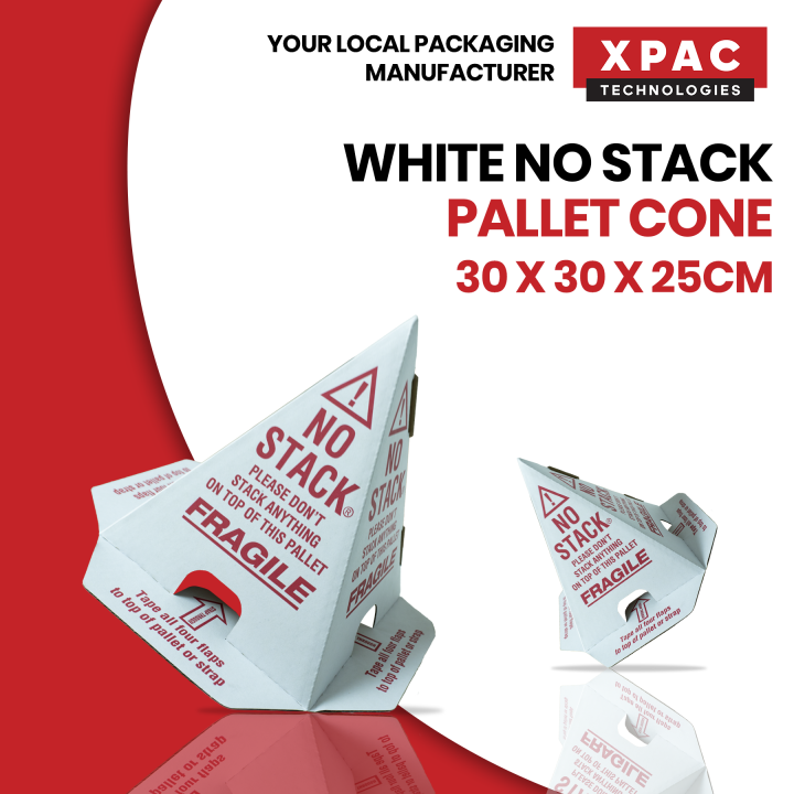 Pallet Cones - White 30 x 30 x 25cm | Damage Prevention Cones | Do Not ...