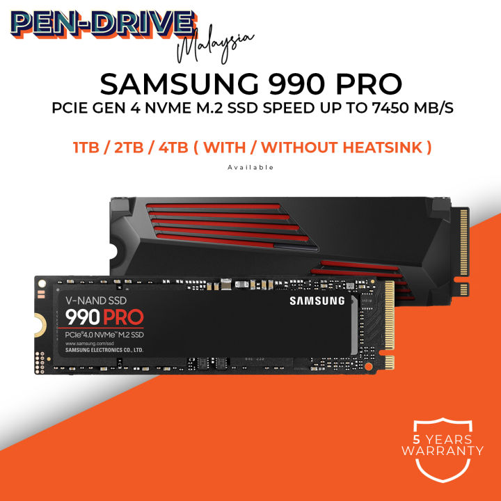 Samsung 990 PRO Series SSD 1TB / 2TB / 4TB M.2 SSD PCIE GEN 4 NVME | Lazada