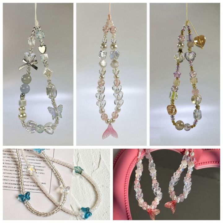 ELEONE ดาวน่ารักๆ ห่วงโซ่โทรศัพท์ลูกปัด สายรัดข้อมือ ป้องกันการสูญเสีย ...