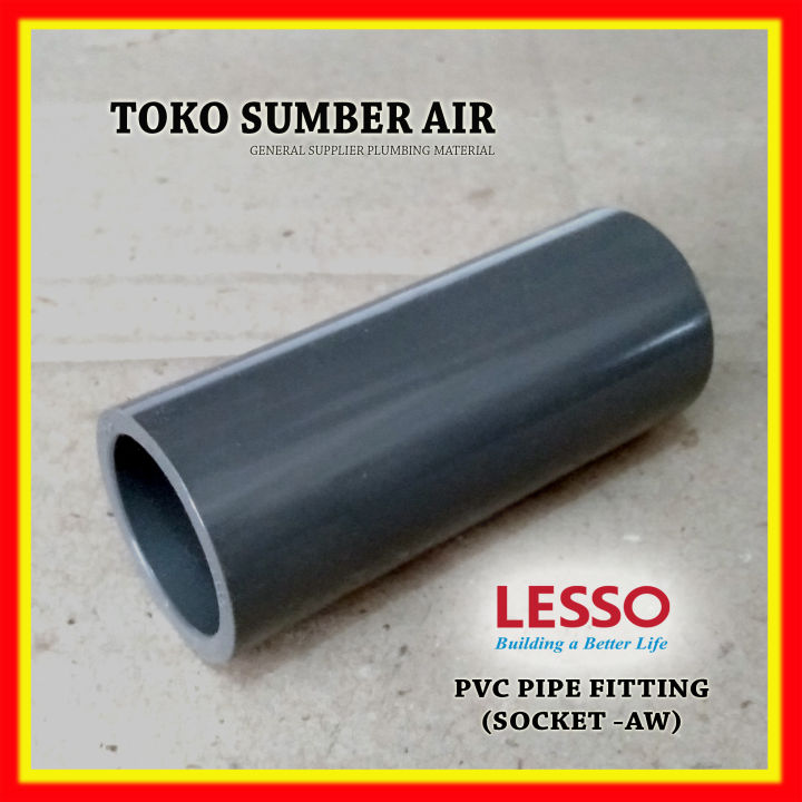PVC SOCKET 1/2 INCHI per 15 Pcs - AW - MERK LESSO | Lazada Indonesia